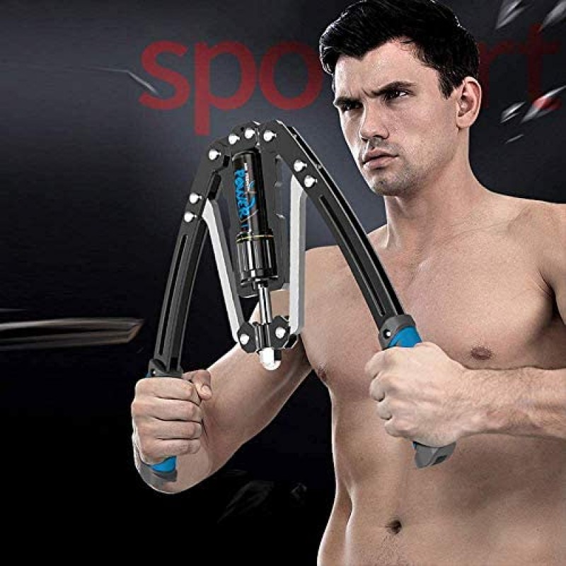 unhg Adjustable Hydraulic Power Twister Arm Exerciser 22-440lbs Home Chest Expander Muscle ...